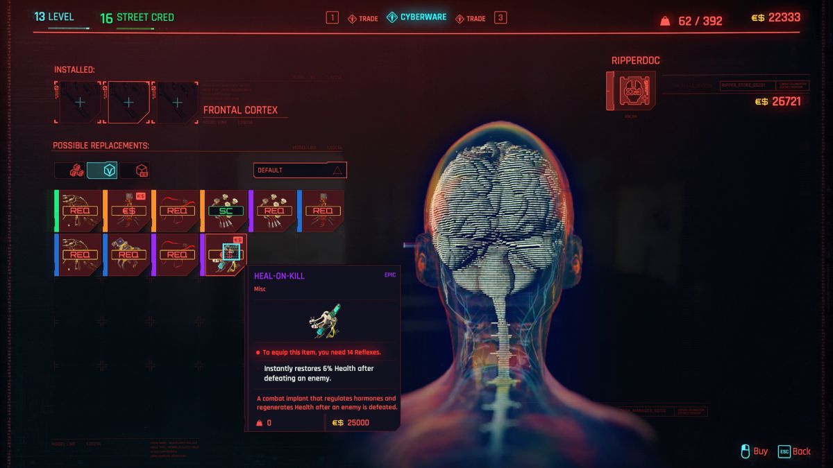 Cyberpunk 2077: tous les implants légendaires et cultes - GamesRead.fr