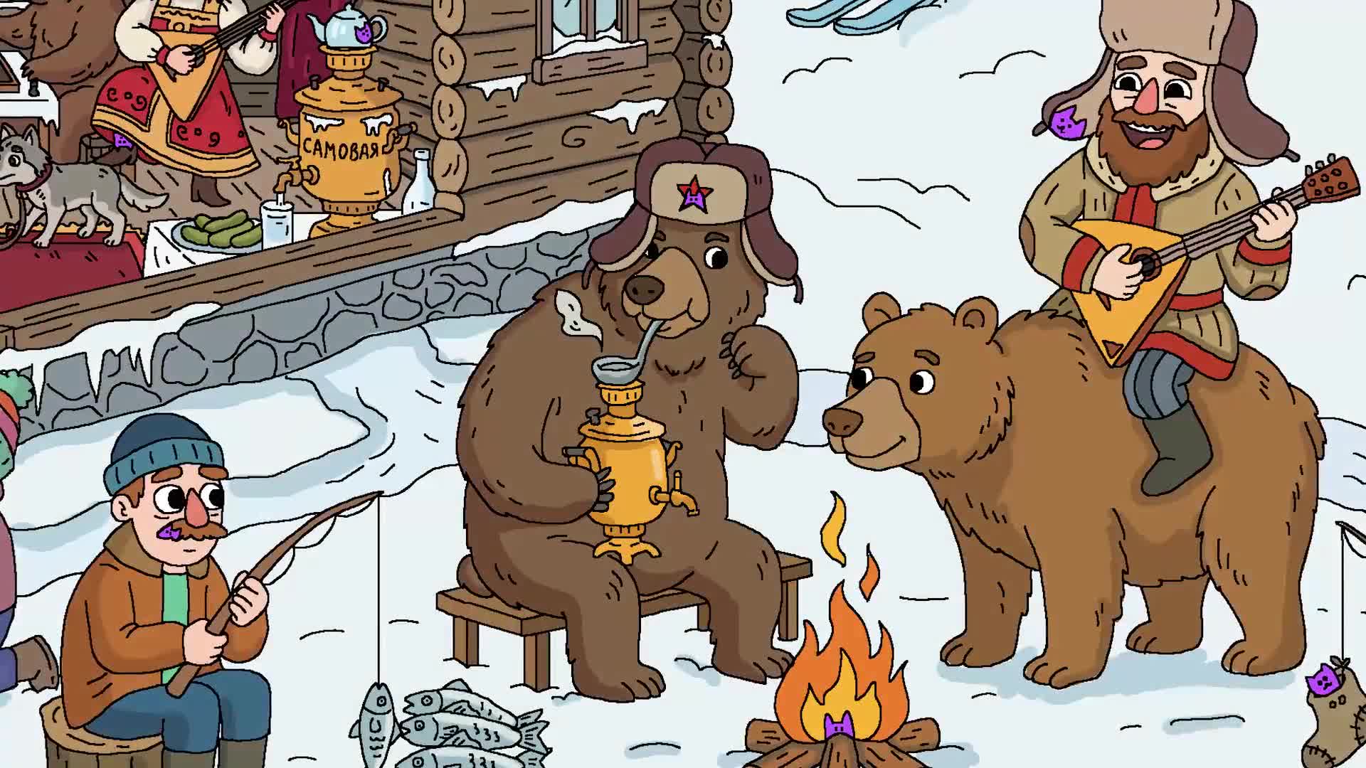 100 Cats Lost in Russia Find & Color: Трейлер | StopGame