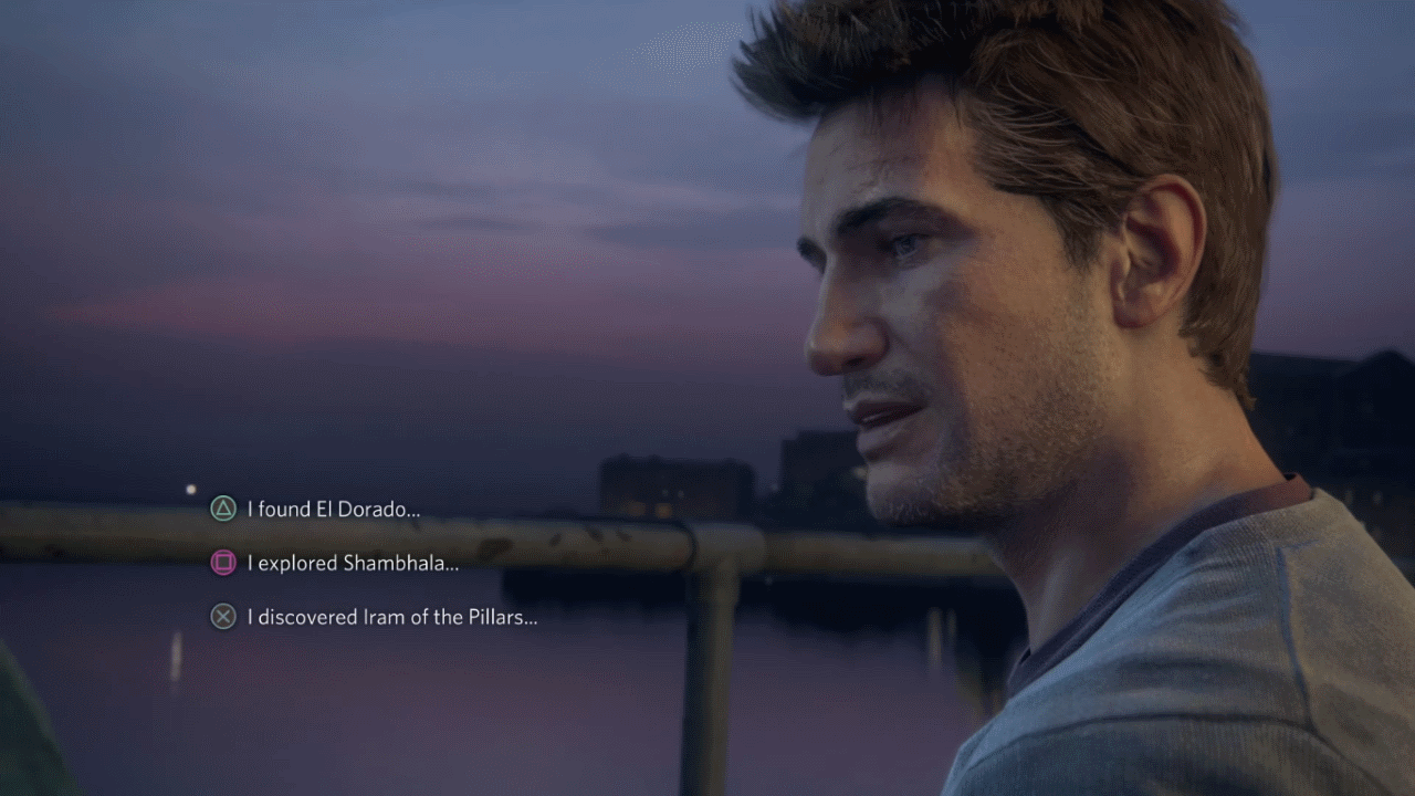 Трейлер Uncharted 4: A Thief's End, в котором показан выбор реплики в диалоге | StopGame