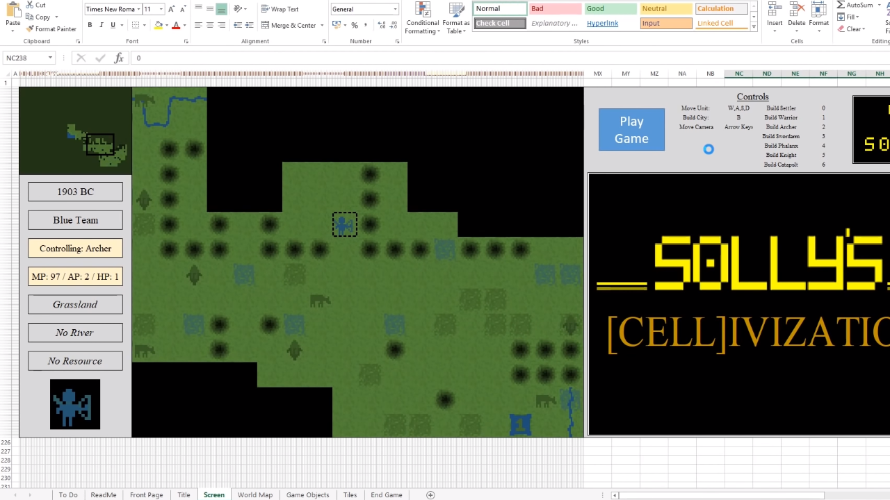 Аналог первой «Цивилизации» воссоздали в Excel | StopGame