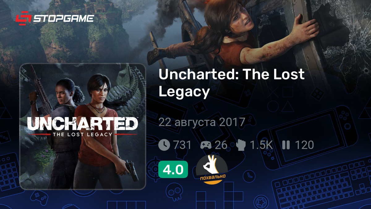 Подборки с игрой Uncharted: The Lost Legacy | StopGame