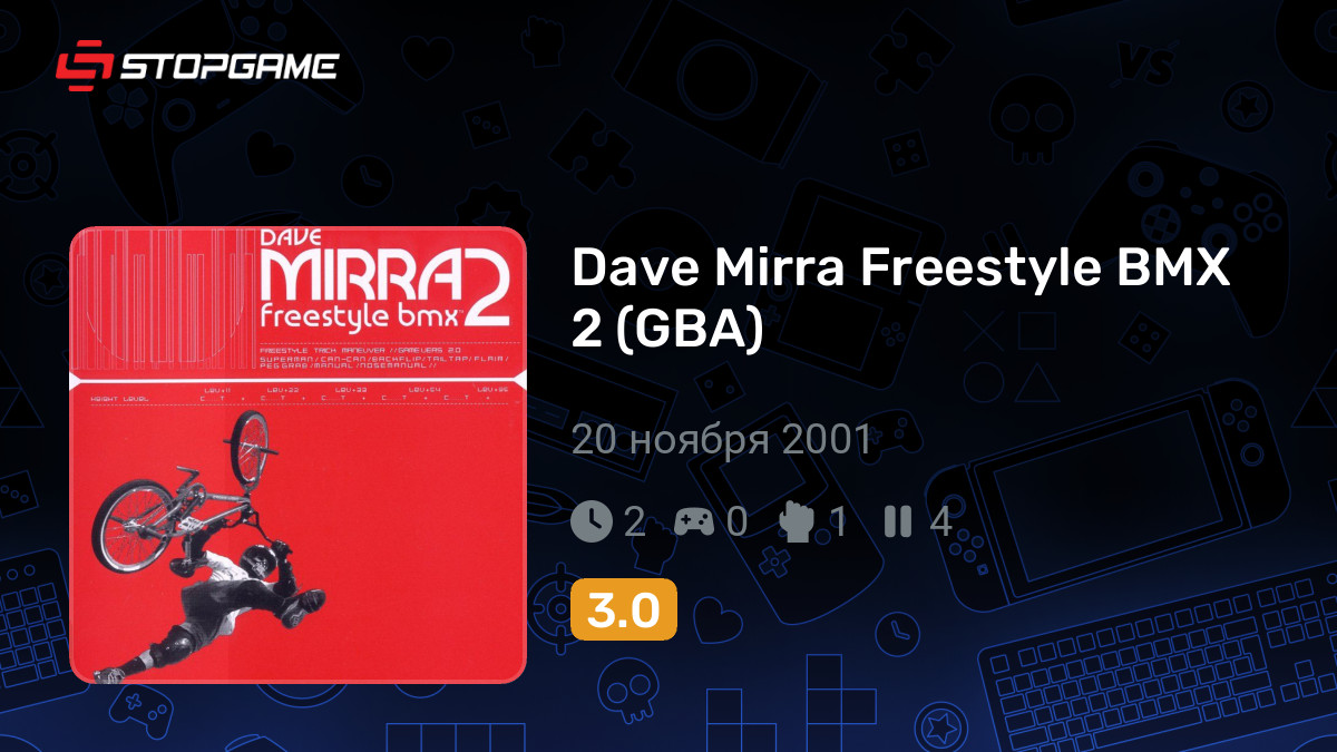 Dave Mirra Freestyle BMX 2 (GBA) — обзоры и отзывы, описание, дата ...