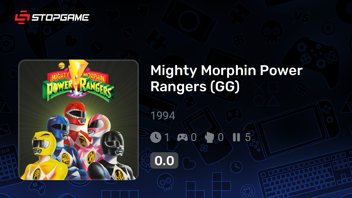Mighty Morphin Power Rangers (GG) — обзоры и отзывы, описание, дата ...