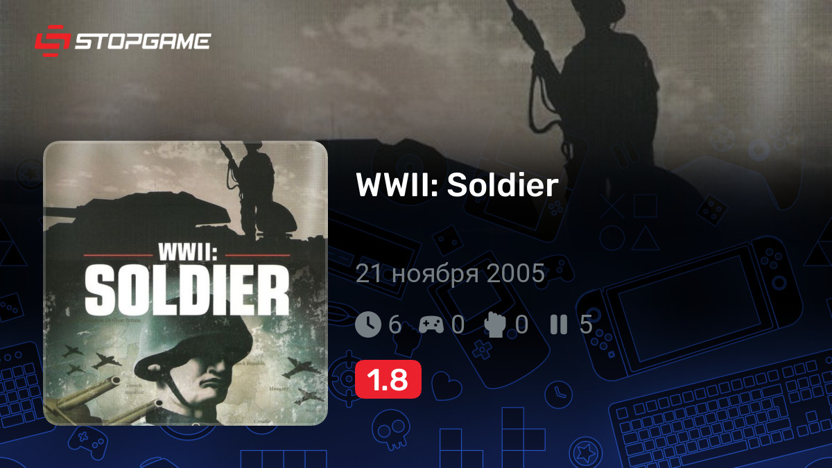 WWII: Soldier — обзоры и отзывы, описание, дата выхода, официальный сайт игры, системные ...