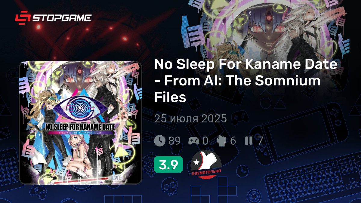 Пользовательские отзывы об игре No Sleep For Kaname Date - From AI: The Somnium Files | StopGame