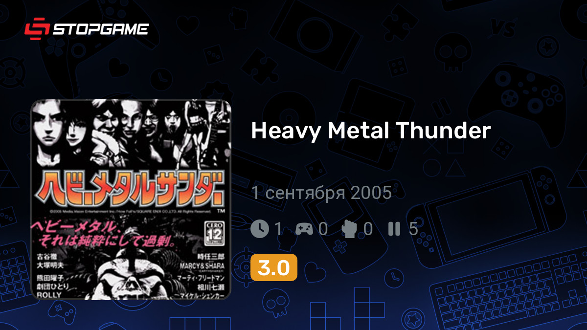 Подборки с игрой Heavy Metal Thunder | StopGame