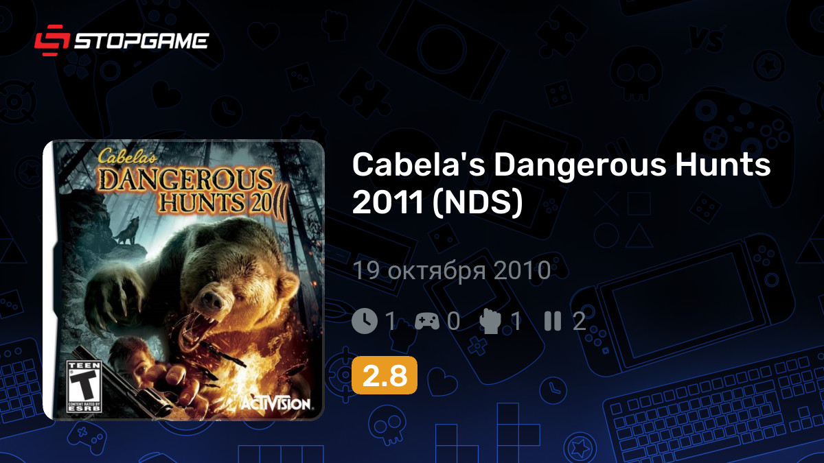 Игры похожие на Cabela's Dangerous Hunts 2011 (NDS) | StopGame