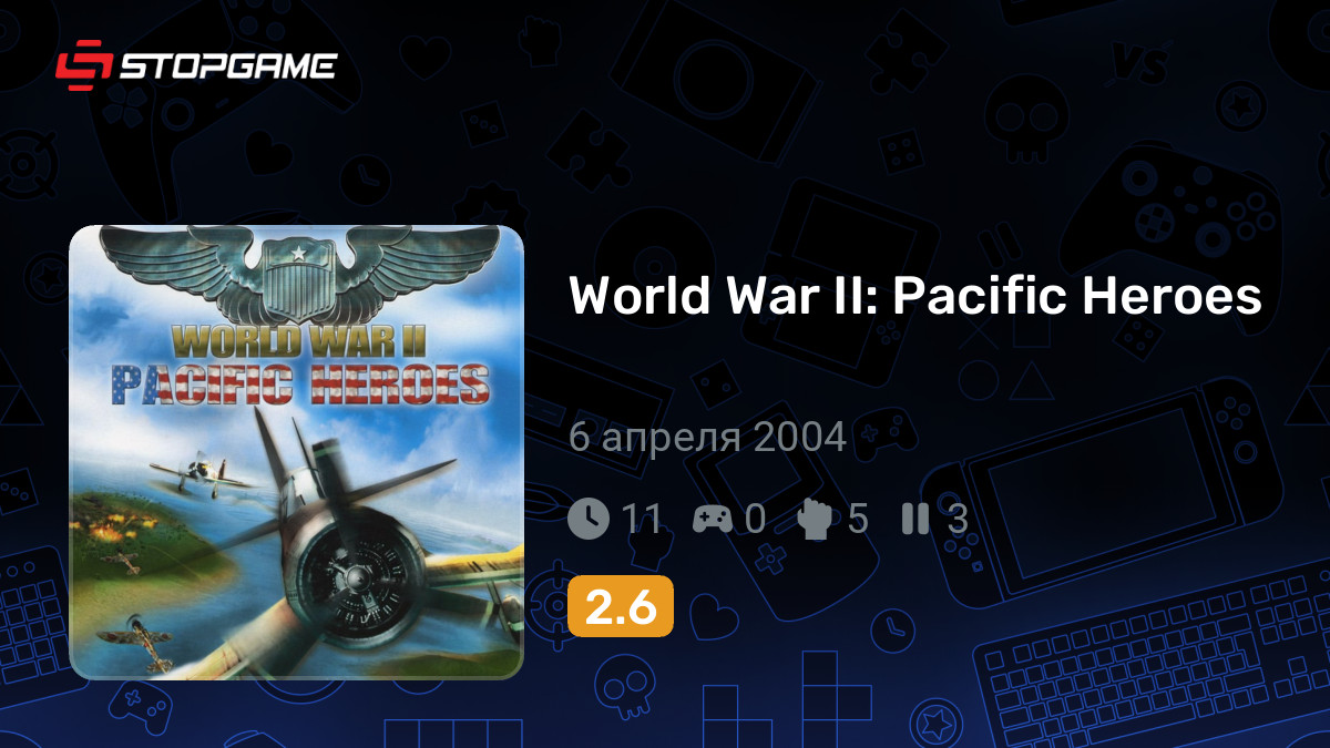Подборки с игрой World War II: Pacific Heroes | StopGame
