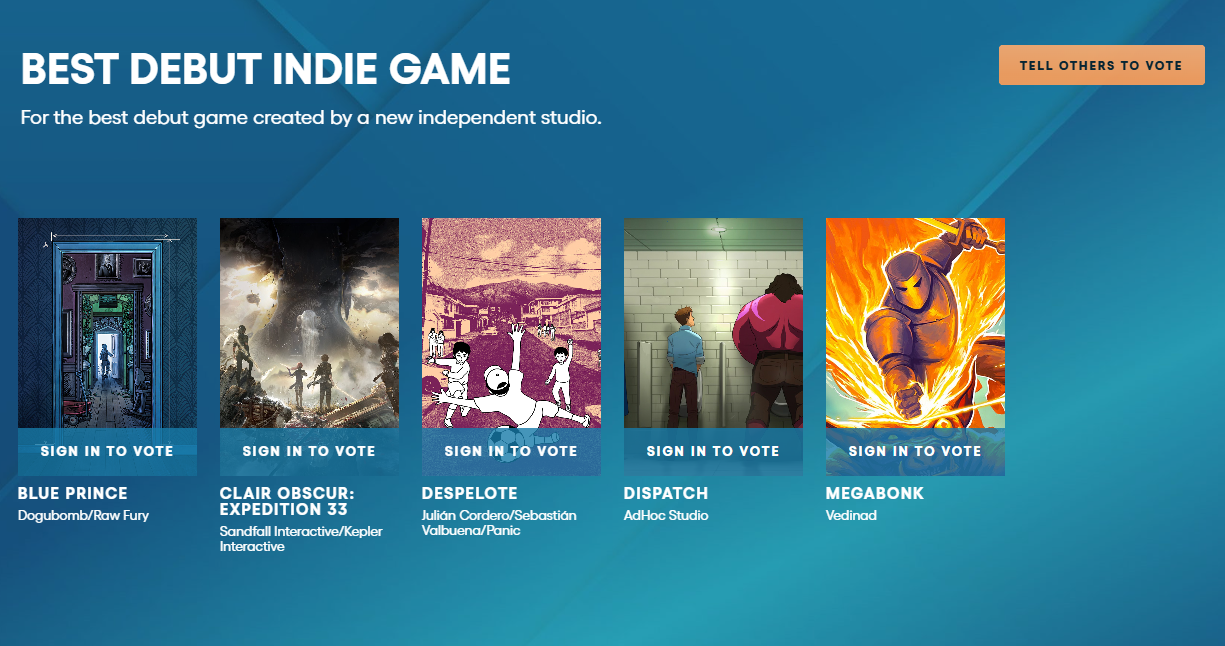 Номинанты TGA 2025 — Expedition 33 и KCD2 поборются в категории «Игра года» | StopGame